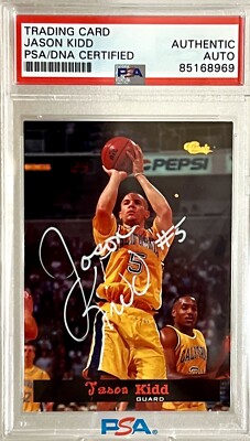 Jason Kidd Signed Classic Rookie Card PSA Authentic Auto | eBay