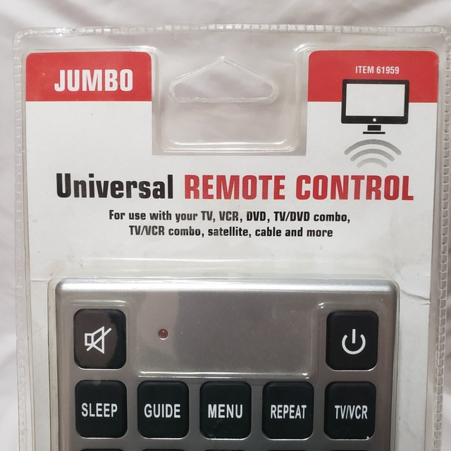 Jumbo Universal Remote Control 61919 for Most Tv's 5 Devices 37 ...