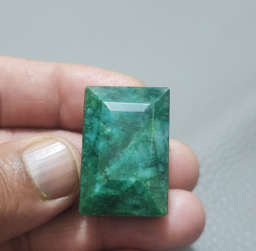 Lovely Green Brazilian Emerald Rectangle Shape Loose Gemstone Jewelry ...