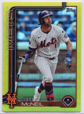 2025 Topps Series 1 Jeff McNeil Gold Holo Foil Card /50 Mets | eBay