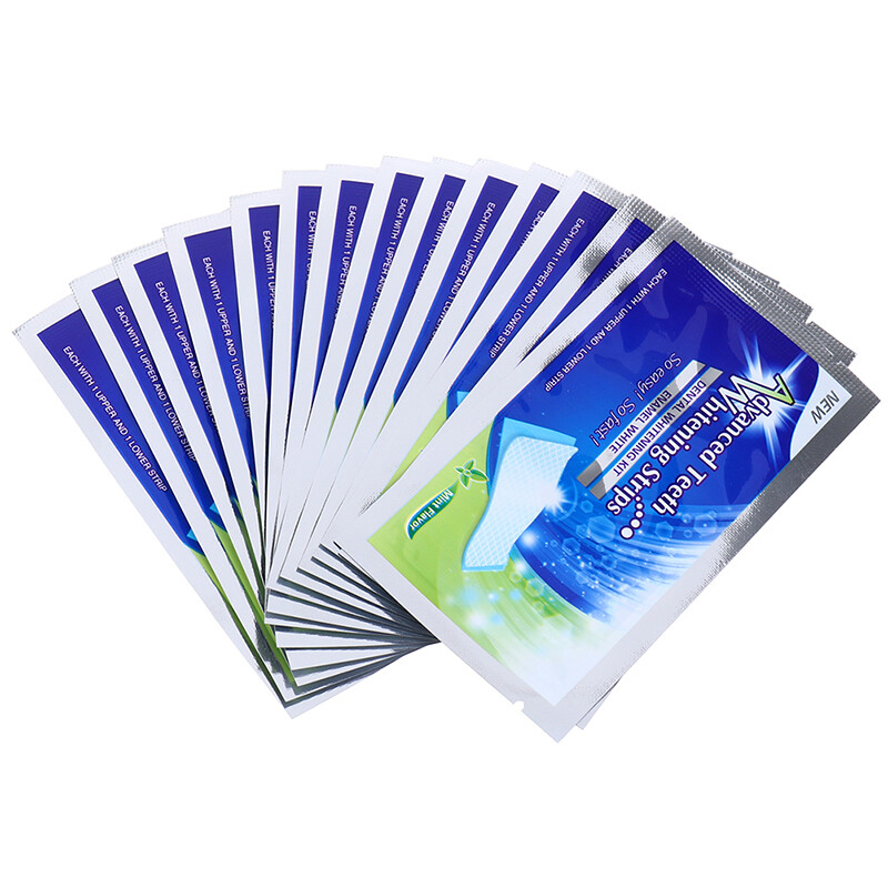 28pcs 14pair White Gel Teeth Whitening Strips Oral Hygiene Dental