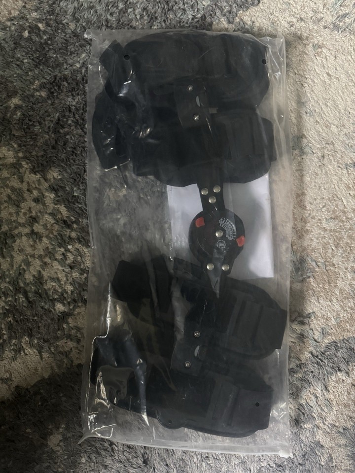 Hinged ROM knee brace, Adjustable post-op, knee for arthritis,acl,mcl ...