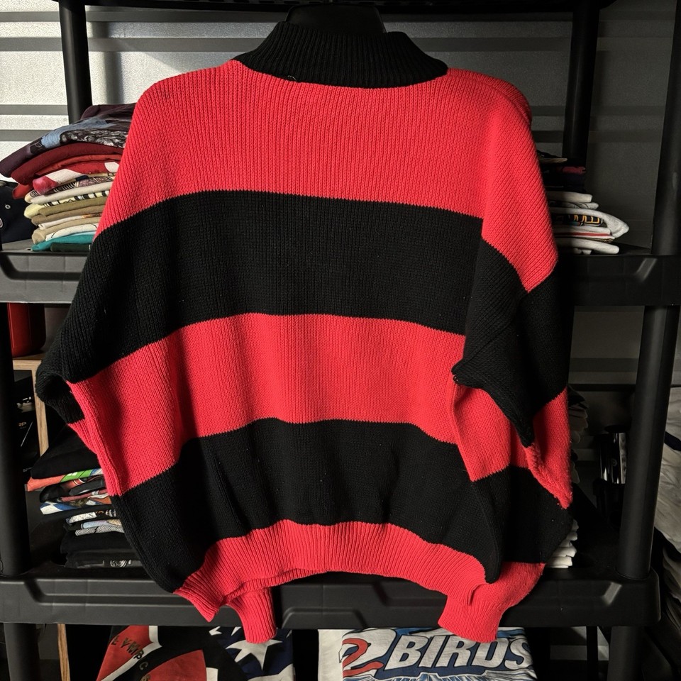 Vintage 90s Ocean Pacific Spell Out Knit Vibrant Pink/Red Surfwear Surf ...