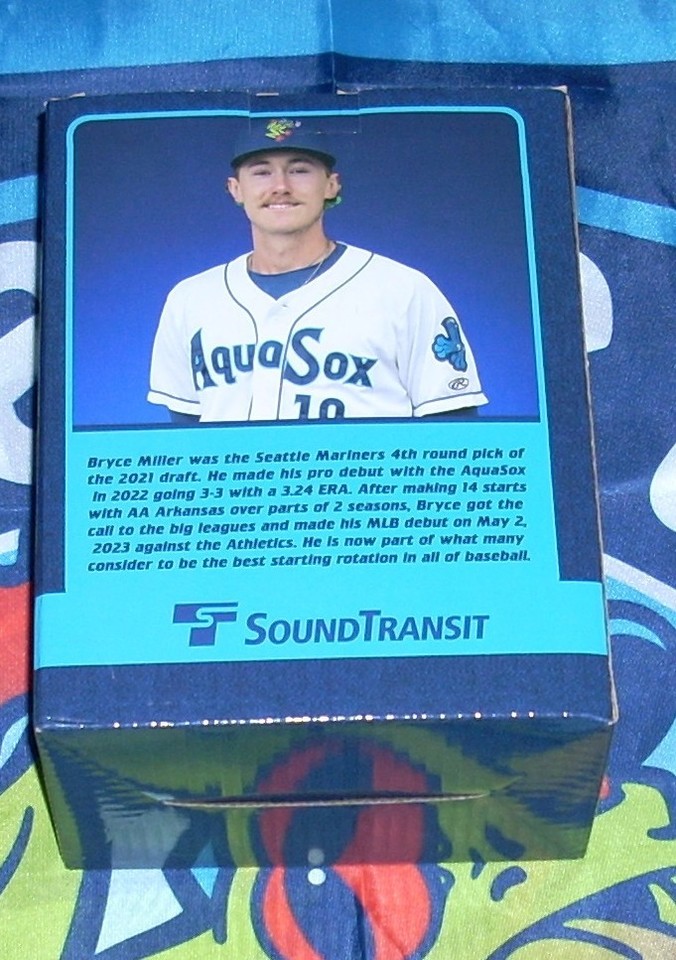 EVERETT AQUASOX BOBBLEHEAD BRYCE MILLER SEATTLE MARINERS NEW IN BOX 07 ...