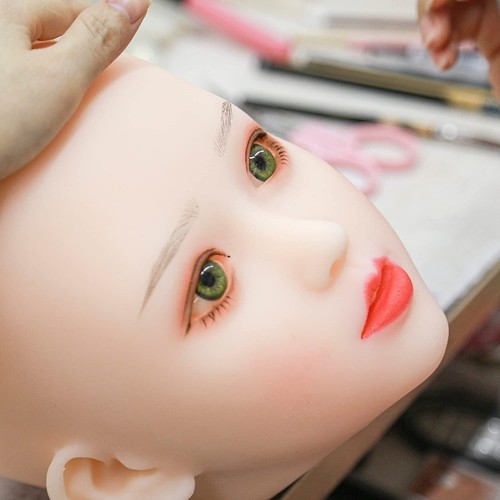 1 Pair 33mm Green Half Round Acrylic Fake Eyes - Realistic fit for ...