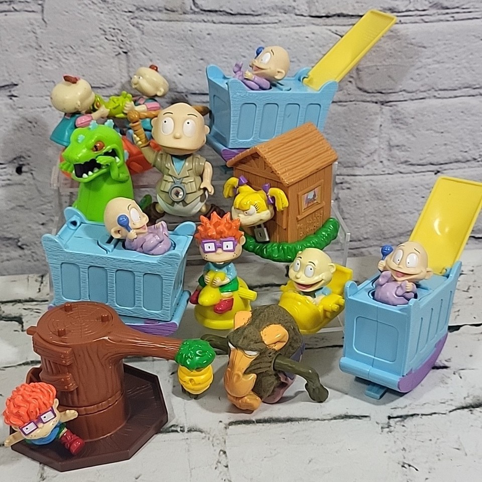 Nickelodeon Rugrats Figures Fast Food Toys Lot Chucky Dill Angelica ...
