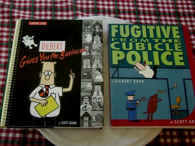 LOT DILBERT FUGITIVE FROM THE CUBICLE POLICE & DILBERT GIVES YOU THE ...
