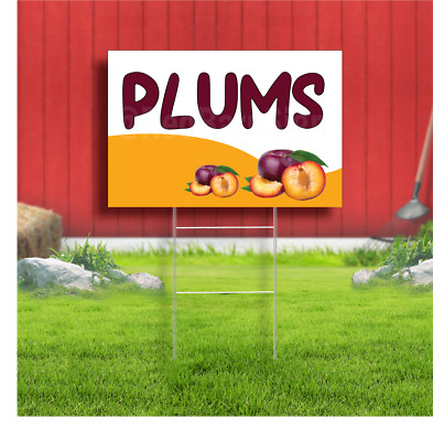 Plums Coroplast Sign Plastic Indoor Outdoor Yard Sign | eBay