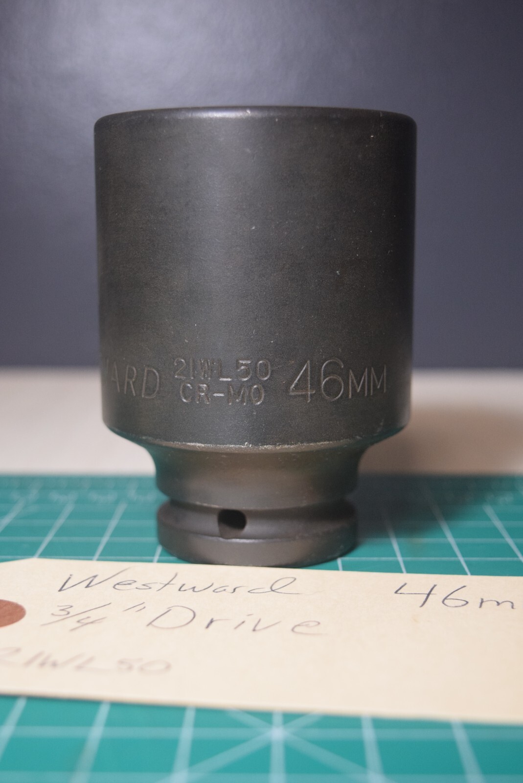 WESTWARD 3/4" DRIVE 46 mm DEEP IMPACT SOCKET 6-POINT WRENCH CR-MO ...