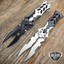8.5" Dual Blade Fantasy Cosplay Folding Pocket Knife Tactical Combat ...