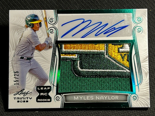 2023 Leaf Trinity - Patch Autographs Myles Naylor #PA-MN1 Spectrum ...