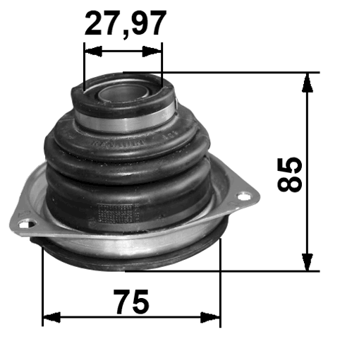 Boot Inner Cv Joint Left Kit 75.7X85X40 Fits Opel 4410859, 7701207566 ...
