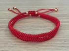 2PCS COUPLE SET - Lucky Red String Gold Adjustable Braided Shamballa ...