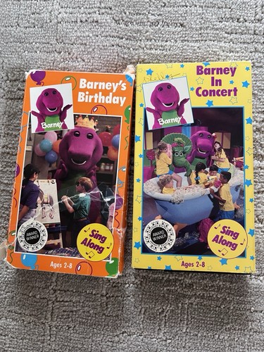 VHS Lot Of 2 - Barney In Concert And Barney’s Birthday Sing Along 90s ...