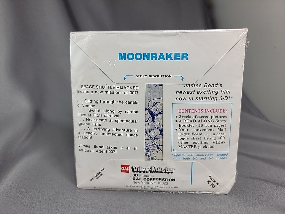 View-Master James Bond 007 Moonraker 3d Packet K68 NEW FACTORY SEALED ...