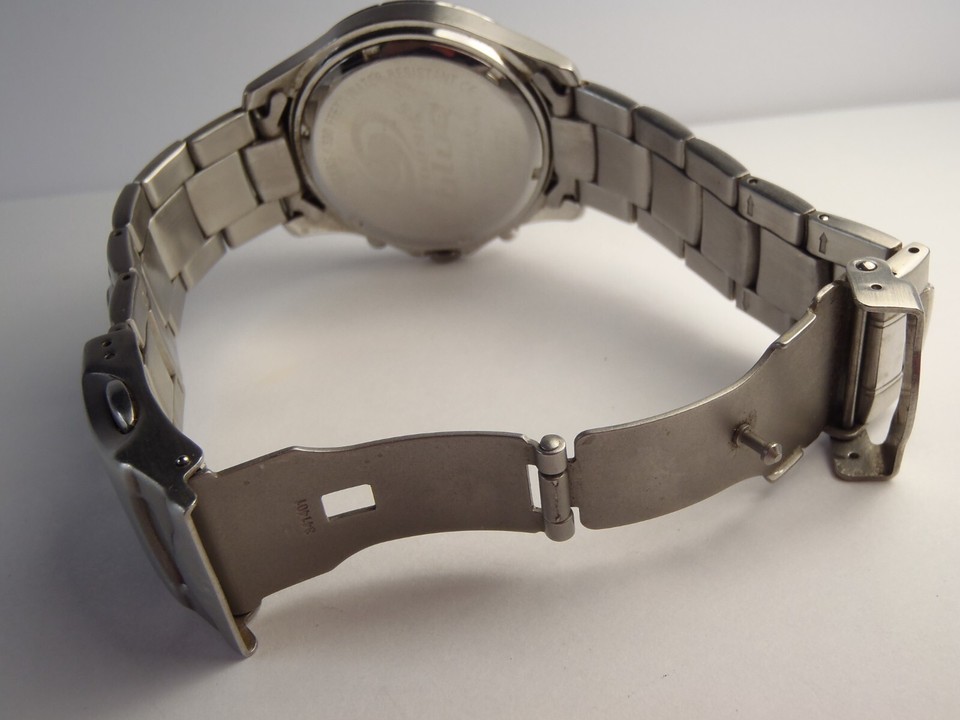 Fossil 43mm Watch 330FT Chrono Rotating Bezel All Stainless CH 2331 ...