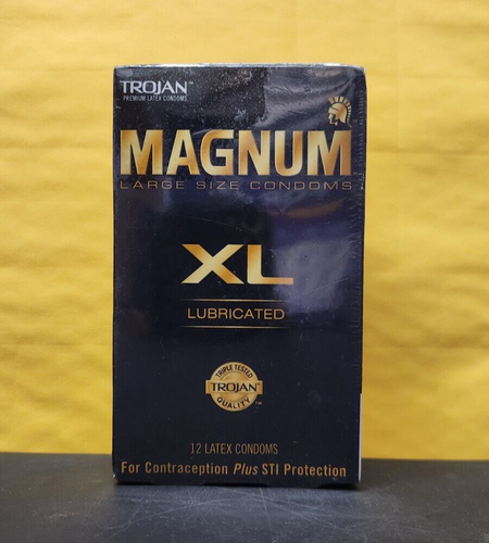 Trojan Magnum XL 12 Large Size Lubricated Condoms EXP 2027/02/01 ...