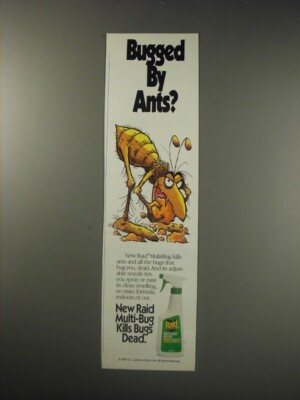 1991 Raid Multi-Bug Killer Ad - Bugged by ants? | eBay