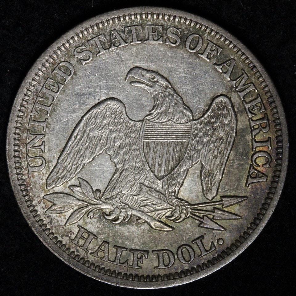 1858 Seated Liberty Silver Half Dollar AU++/UNC E336 QWNHT | eBay