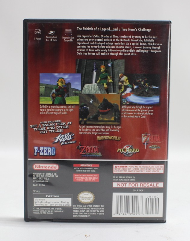 The Legend of Zelda Ocarina of Time Master Quest (Gamecube) Case ...
