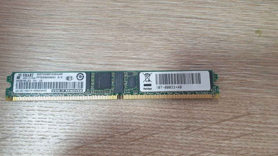 Lot of 2 NetApp 107-00033+A0 1GB PC2-3200 (DDR2-400) DIMM Server Memory ...