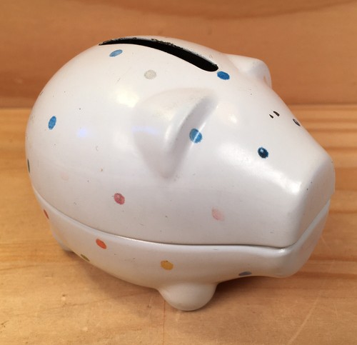 PENNY PIGS By Elite Gift Boxes "White" Pretty Mini Pig Money Box Tin ...
