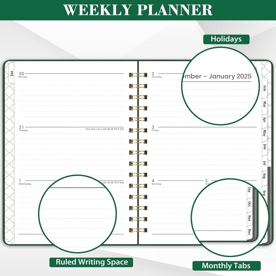 2025 Planner - JAN 2025 - DEC 2025, Planner 2025, 6.3" X 8.4", 2025 ...