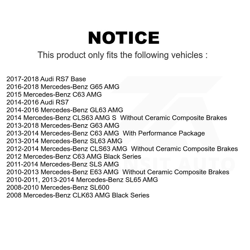 Front Ceramic Brake Pad Set Kit for 2014-2017 Audi RS7 | eBay