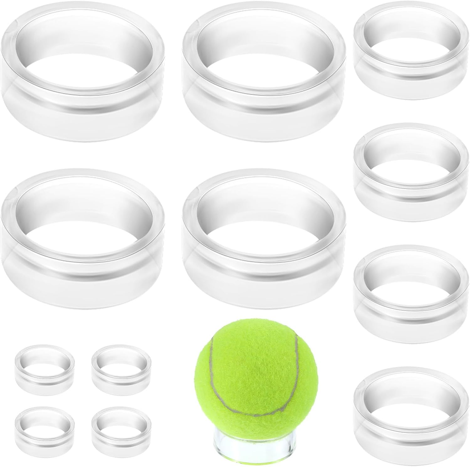 12 PCS Acrylic Sphere Display Stand, 3 Sizes Clear Sphere Holder round ...