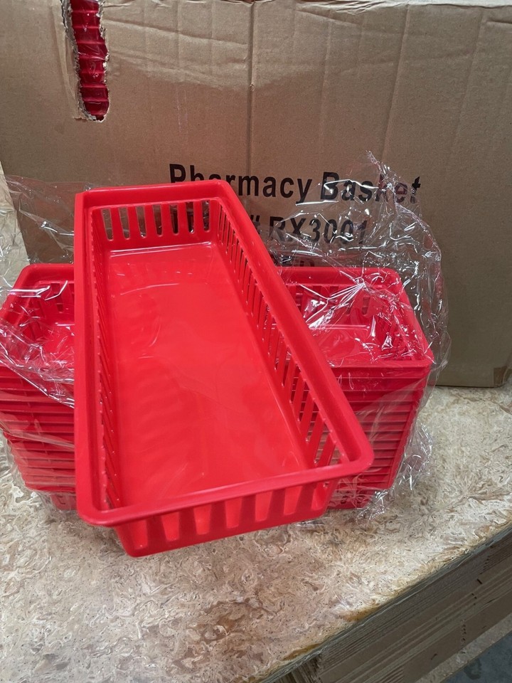 lot of 10 to 120 Pharmacy Baskets Storage Organizing Size 12" X 5" X 2 ...