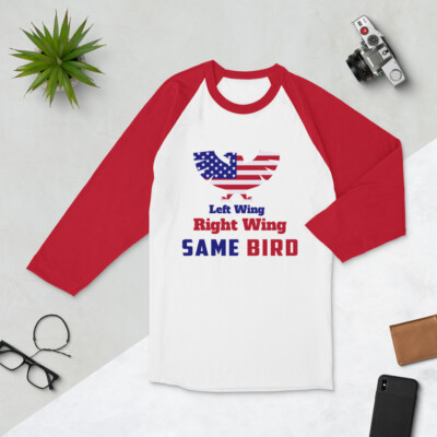 Left wing right wing same bird : 3/4 sleeve raglan shirt | eBay