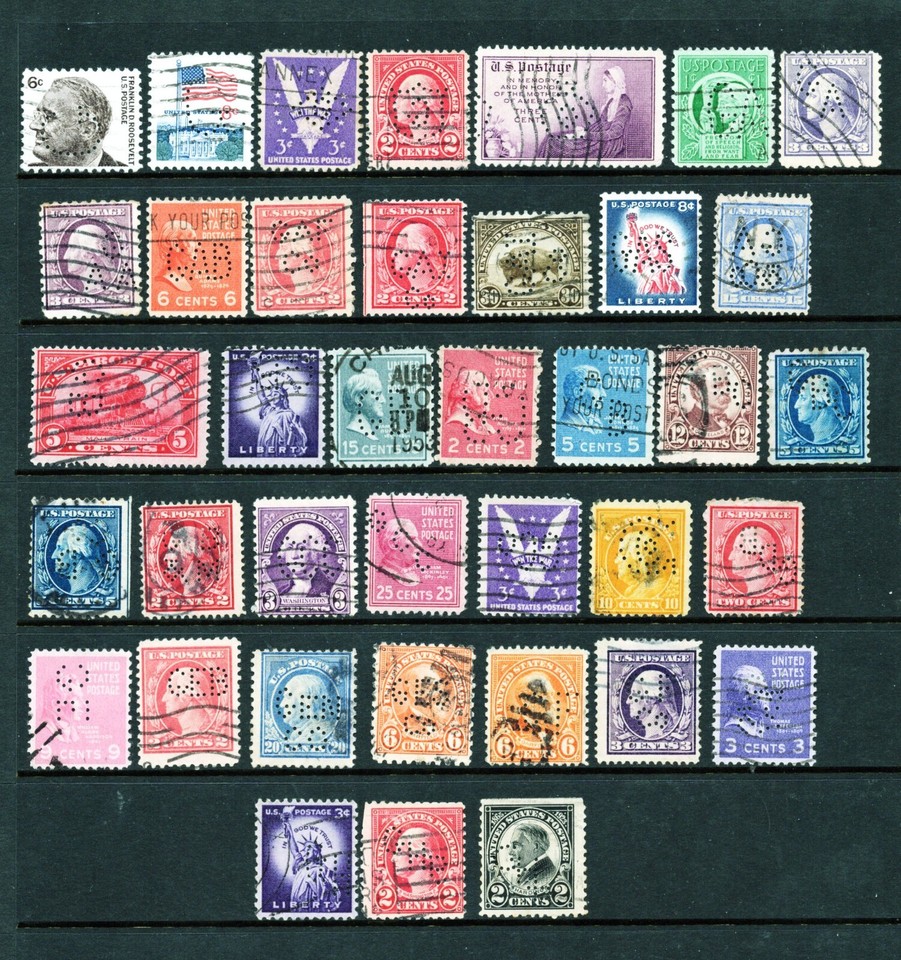 UNITED STATES Perfins Letters G to GHP (38) | eBay
