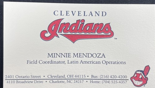 Minnie Mendoza - Cleveland Indians Major League Baseball MLB Business ...