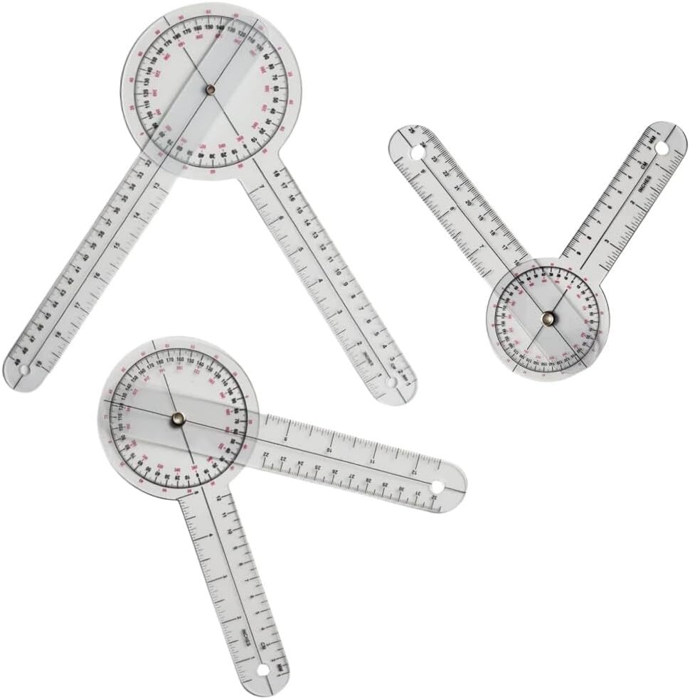 4 PCS Goniometer Set,Goniometer 6/8/12 Inch Occupational Physical ...