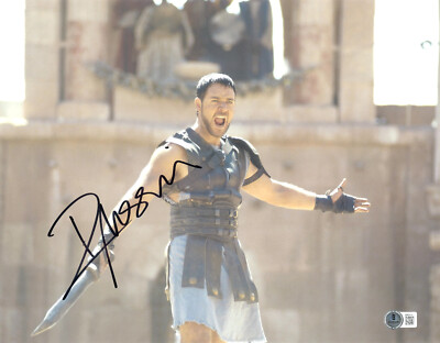 RUSSELL CROWE SIGNED AUTOGRAPH GLADIATOR 11X14 PHOTO BECKETT BAS | eBay