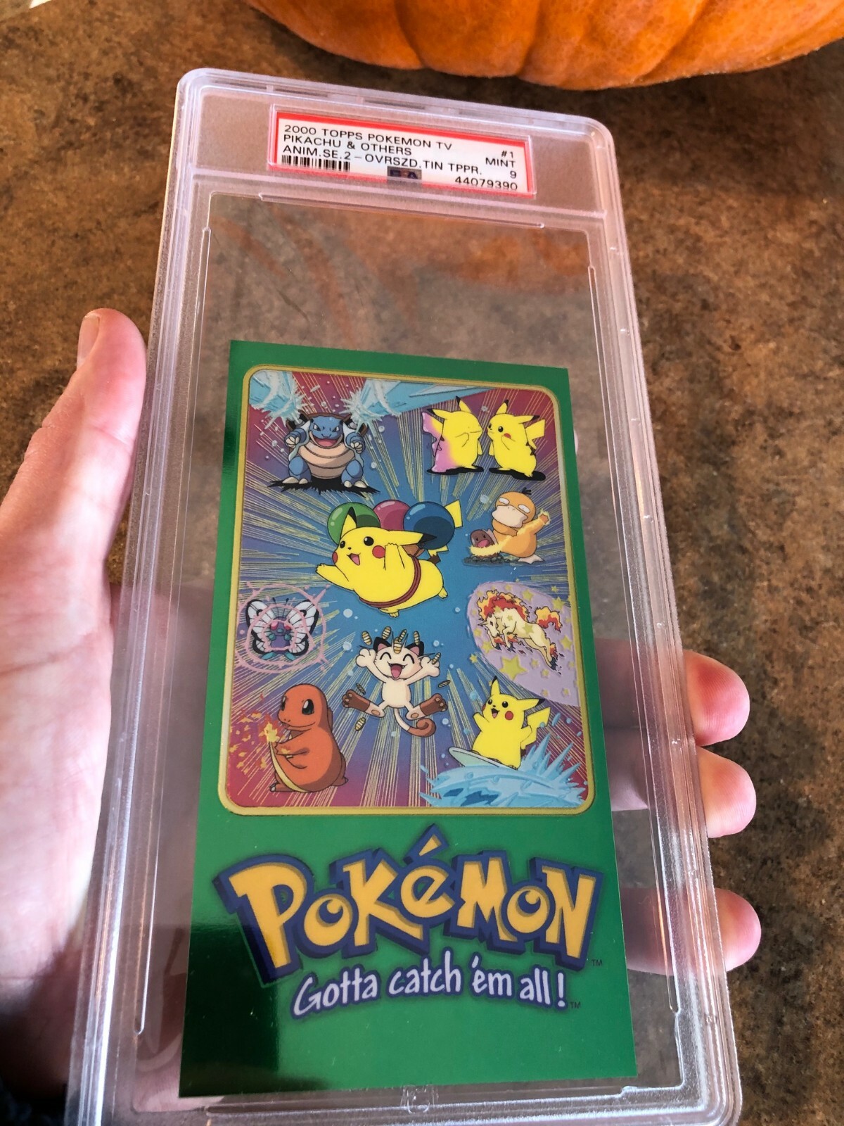 1st 2000 topps chrome tin topper box psa 9 Blastoise Pikachu jumbo tv ...