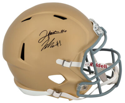 Jordan Faison & Jaden Greathouse Signed Notre Dame F/S Rep Helmet - (SS ...