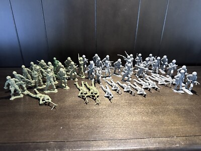 Lot Of 45 MPC American Toy Soldiers Figurines Playset Military Green ...