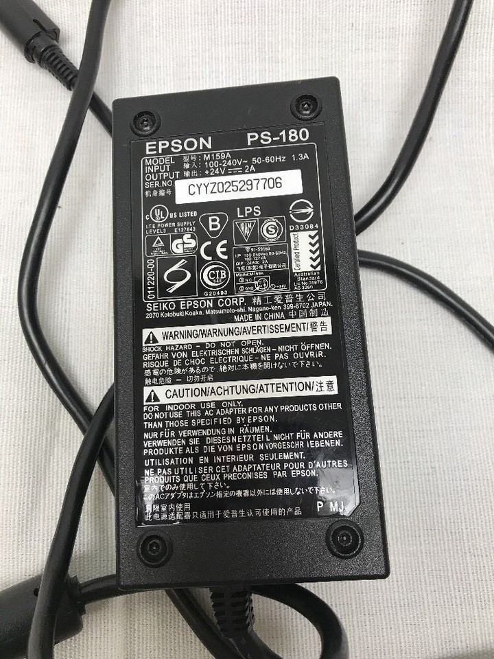 Genuine Epson PS-180 AC Power Adapter | eBay