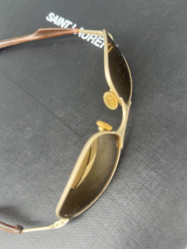 Vintage 90’s RARE Oakley E Wire Titanium Sunglasses Gold | eBay