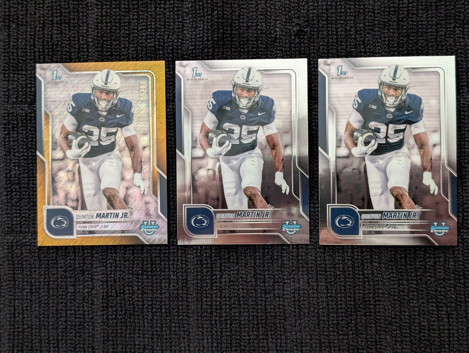 2025 Bowman Chrome U QUINTON MARTIN JR Gold Shimmer Ref #18/50 + (2 ...