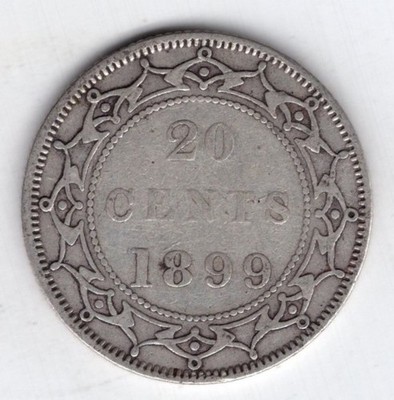 1899 NEWFOUNDLAND CANADA TWENTY 20 CENTS VICTORIA STERLING SILVER COIN | eBay