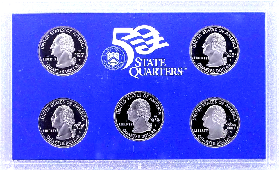 2004 S Proof State Quarter Set Gem clad No Box or COA 5 Coins | eBay