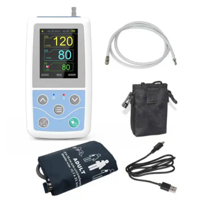 CONTEC ABPM50 Digital Blood Pressure Monitor 24H NIBP Holter Adult Cuff ...