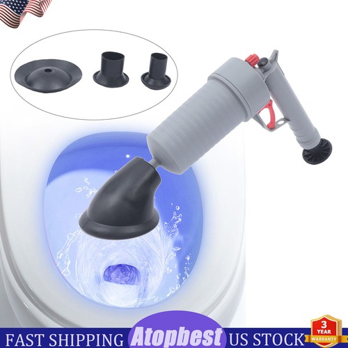 Air Drain Blaster Gun Pump High Pressure Plunger Toilet Sink Pipe Clog ...