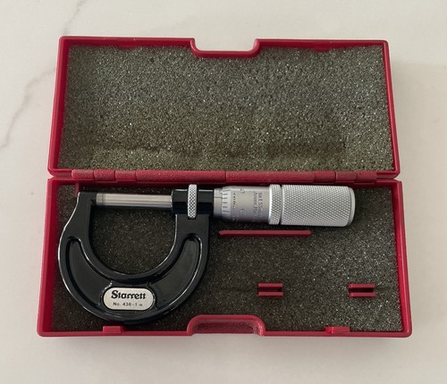 Starrett No. 436 1 in. outside micrometer w/ case | eBay