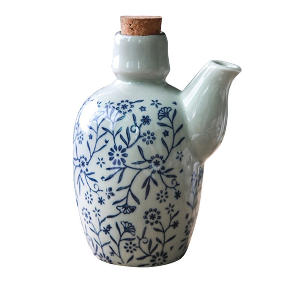 1pc Maple Syrup Dispenser Soy Sauce Jar Olive Oil Cruet Ceramic Vinegar ...