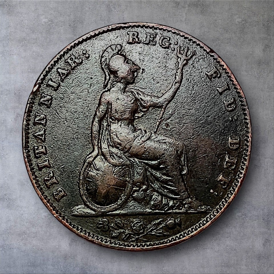1853 🇬🇧 Great Britain 1 Farthing - Queen Victoria - Copper Coin Free ...
