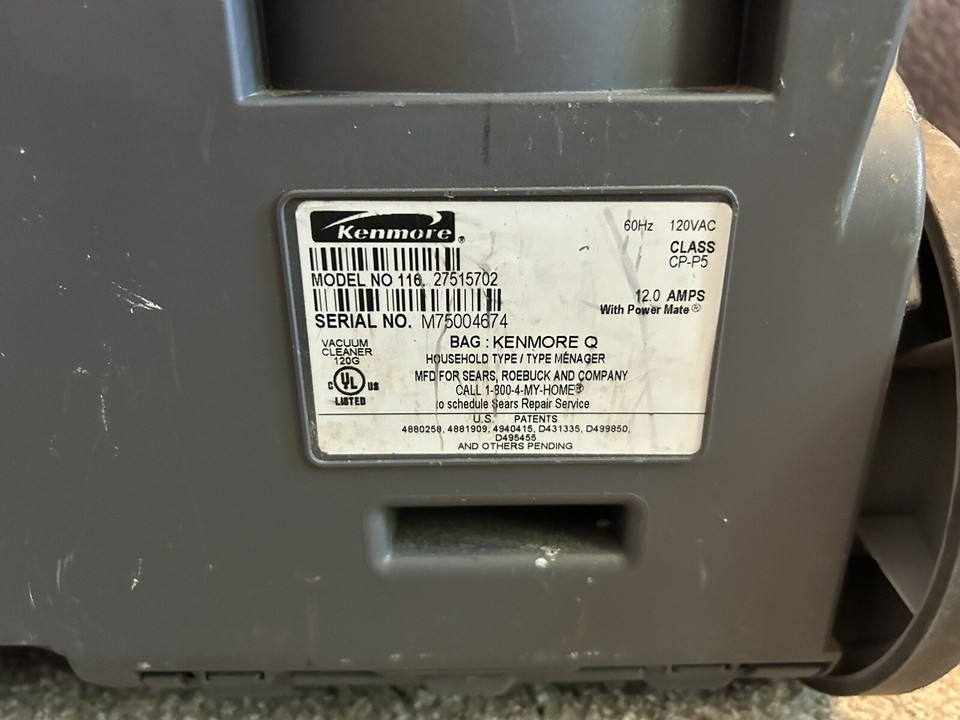 Kenmore 116 Progressive Canister Vacuum 360 True HEPA Filtration ...