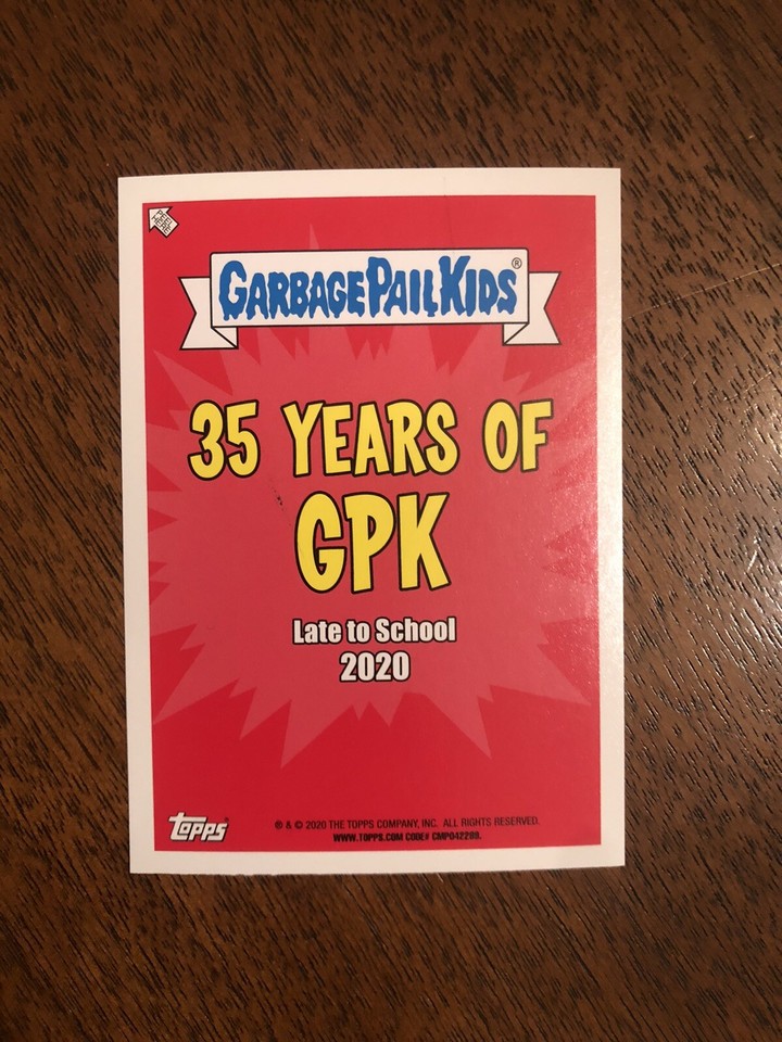 2020 Garbage Pail Kids 35th Anniversary Booger Green #90a Milt ...